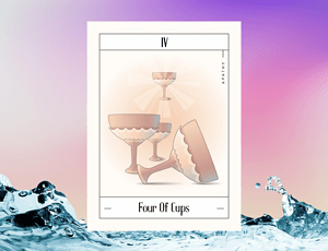 Four of Cups Tarot Card Meaning | Astrostyle